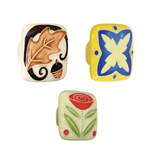 Ceramic Square Knobs - ShowerRods.com