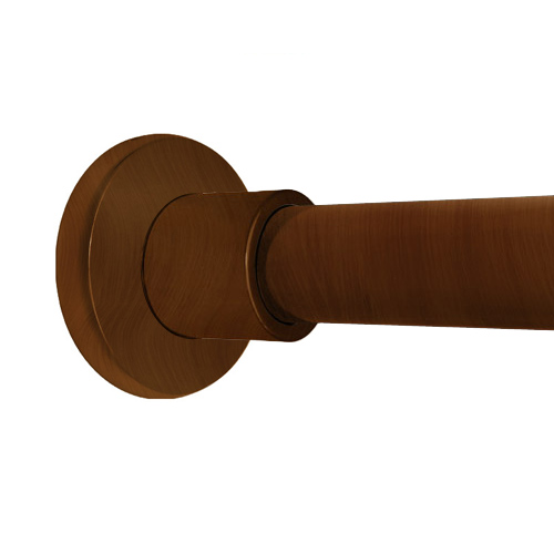 Deluxe Contemporary - Shower Rod - Antique Copper - ShowerRods.com