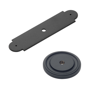 Classic Brass - Matte Black - Backplates - ShowerRods.com