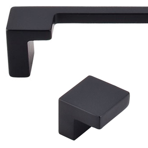 Modern Metro Notch - Flat Black - ShowerRods.com