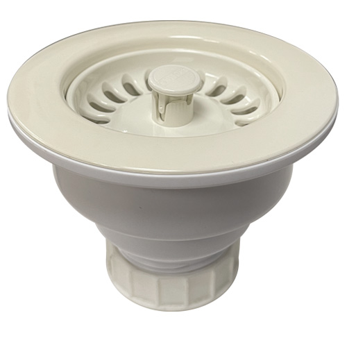 Blanco Lift and Turn 3.5" Basket Strainer Waste - Bone White
